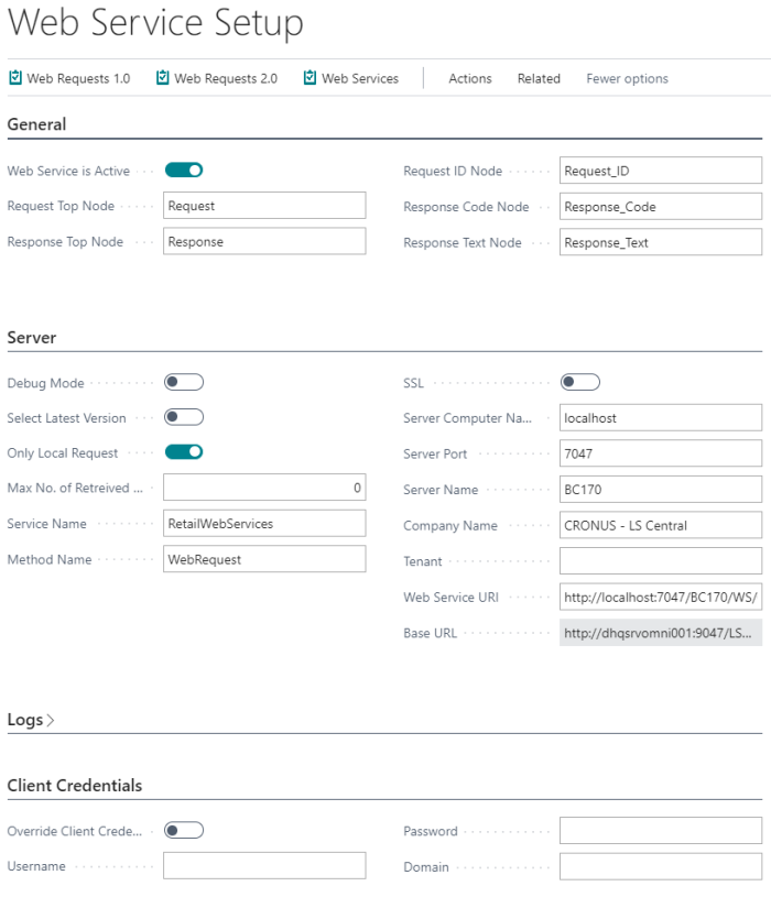 Web Services On-premises
