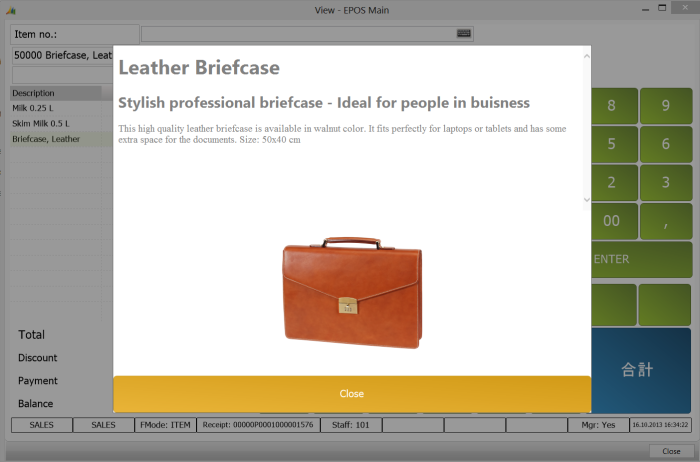 Keyboard Shortcuts on the POS