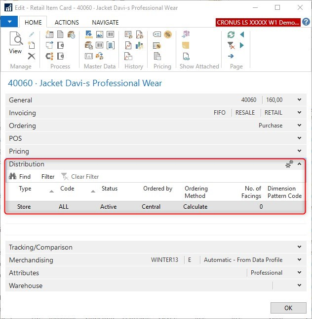 Same items in all stores (identical assortment)